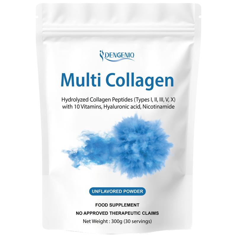 DENGENIQ Multi Collagen Peptides Powder 10,000mg – Types I, II ...