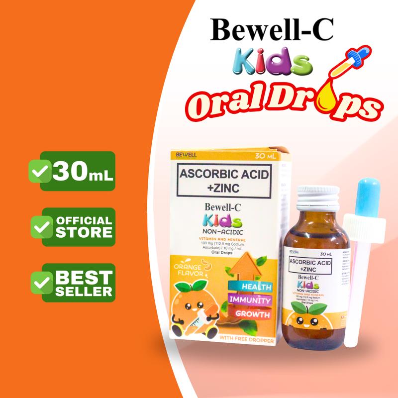 Bewell-C Kids (ORAL DROPS) Vitamin C and Zinc for babies Orange ...