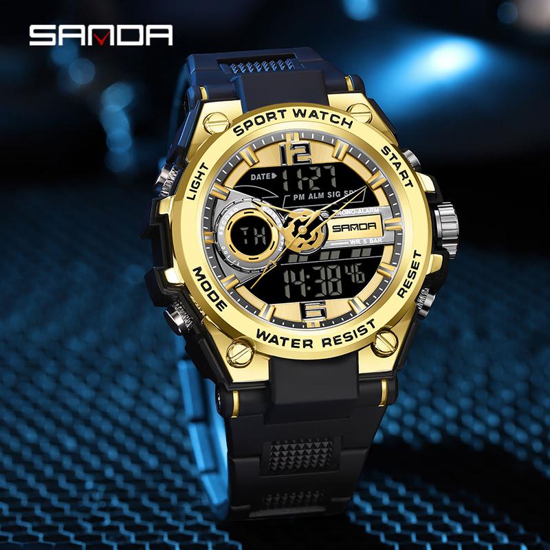 Jam Tangan Sukan Elektronik Kalis Air, AW24 SANDA 6092, Untu - TikTok ...