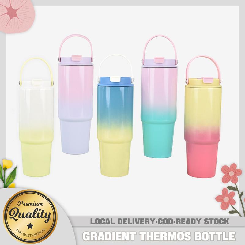 304 stainless steel colorful thermos bottle 890 ml double drink ...