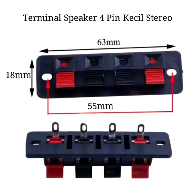Terminal Speaker 4 pin Jepit Kecil - Shop | Tokopedia