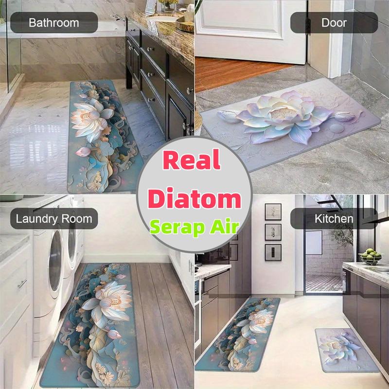 5D Getah Quick DRY Diatom Non-slip Soft Bathroom Kitchen Mat - TikTok ...