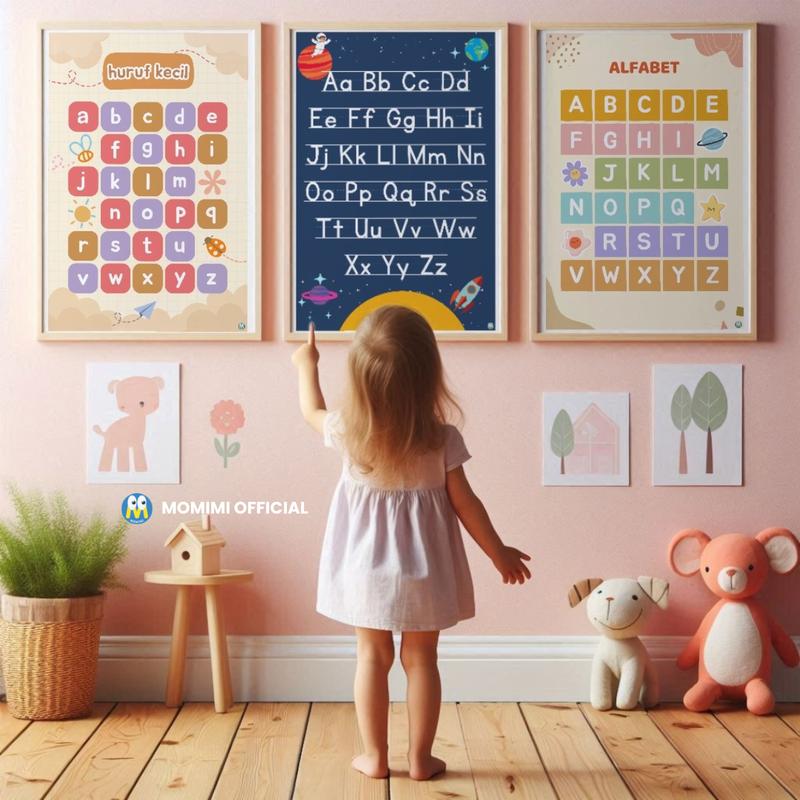 Poster Huruf Alfabet Edukasi Anak Poster Belajar Alphabet Abjad - Shop ...