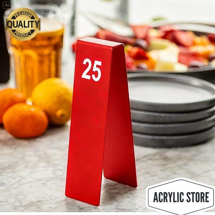 Jual Nomor Meja Akrilik Modern – Minimalist Series - MERAH, 1-20 - Kota ...