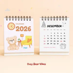 Hadiah Unik Kalender Meja 2026 Mini Spiral Tanggal Merah Lengkap Desain ...