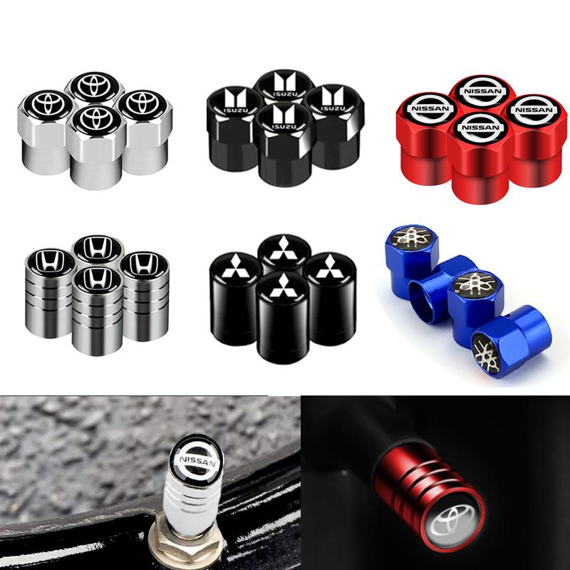 4PCS/SET Car Tire Valve Caps Automotive Metal Parts Printed With ...