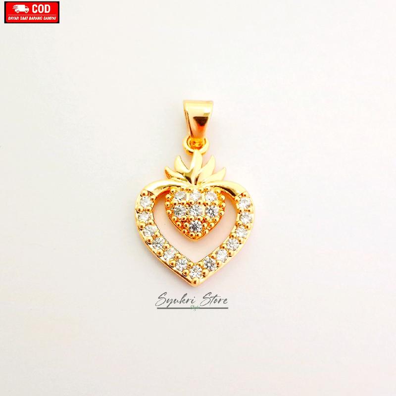 Liontin Love Motif Nanas Terbaru Dan Terlaris Desain Elegan Dan Trendy ...