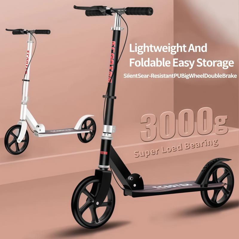 Foldable and Adjustable Skuter Aluminum Budak Handbrake Scooters ...