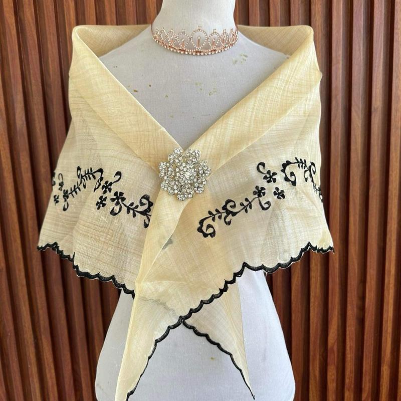 Modern Filipiniana Alampay with or without brooch - TikTok Shop Philippines