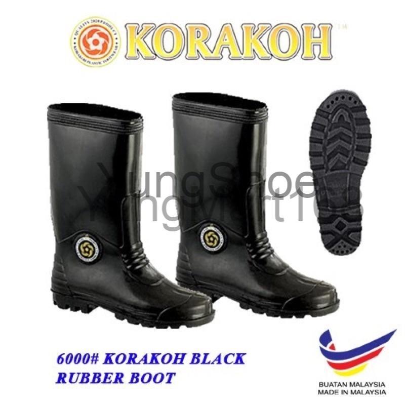 KORAKOH M6000 BLACK RUBBER BOOT HIGHCUT WATERPROOF OIL and CHEMICAL ...
