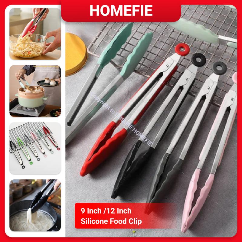 Food Clipper Food Grade Silicone Tong 9/12 Inches Heat Resistant ...
