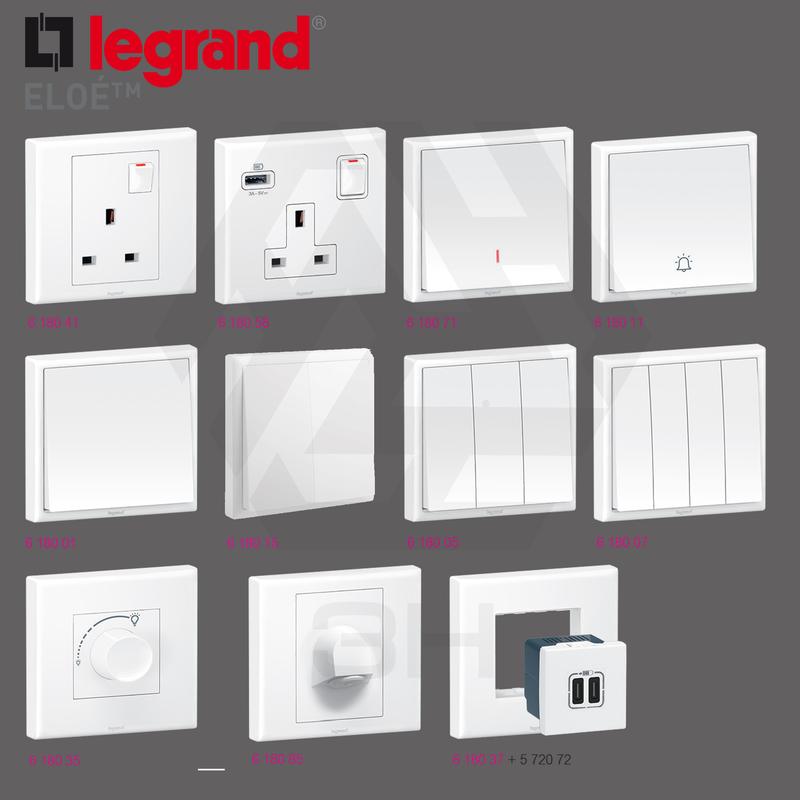 (Legrand ELOE Series)/(KAWA Elite KB Series) Flush Mounting Switch ...