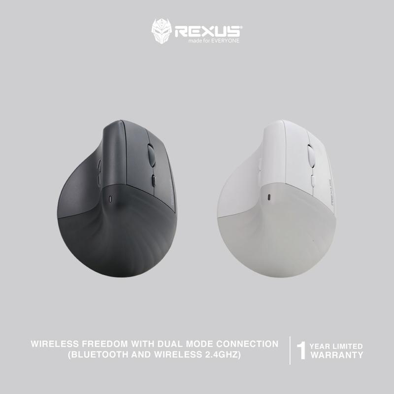 Rexus Mouse Wireless Office Clif II QV270: Vertikal Ergonomis, - Shop ...