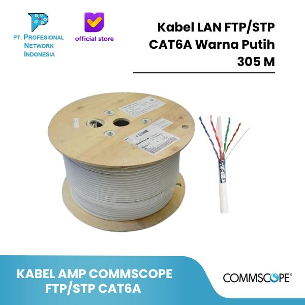 Promo KABEL AMP COMMSCOPE LAN FTP/STP CAT6A Warna Putih 305M - AMP FTP ...