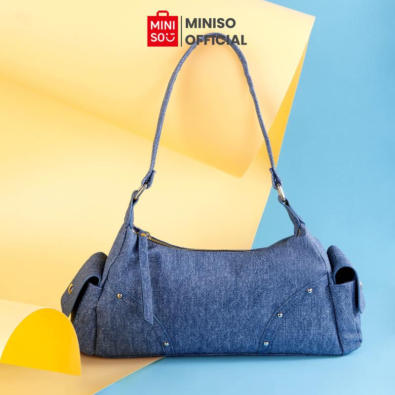 Miniso Shoulder Bag Tas Bahu Handbag Denim Series Tas masa kini - Shop ...