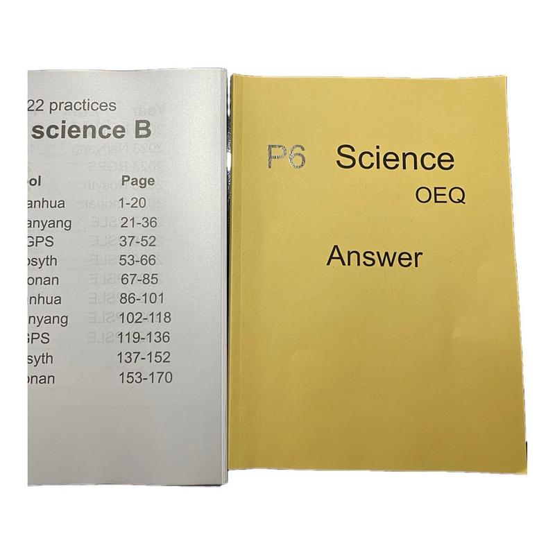 P6 PSLE Science OEQ Practice Paper - TikTok Shop Singapore