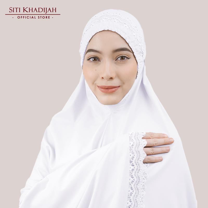 SIti Khadijah Telekung Modish Jamia in White - TikTok Shop Malaysia