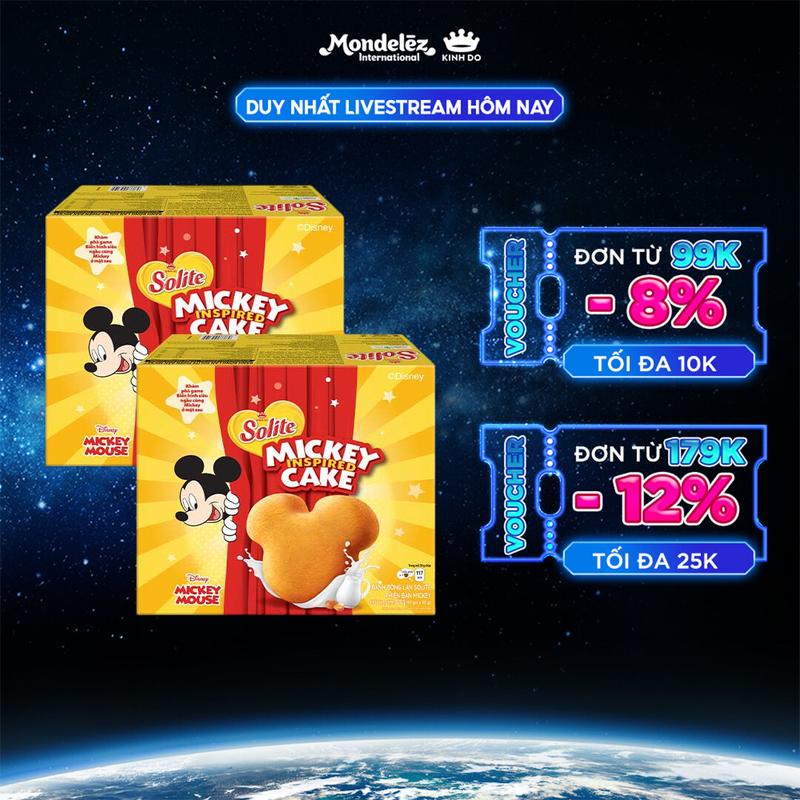 Bánh Bông Lan Solite Phiên Bản Mickey Combo 2 Hộp x 300g - TikTok Shop ...