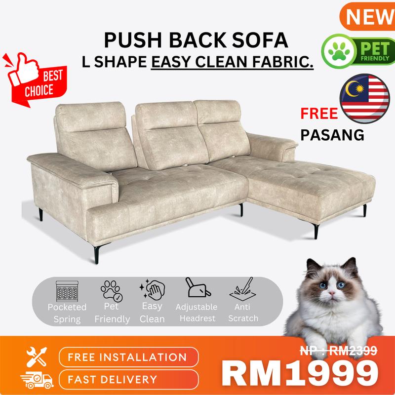 FREE INSTALLATION Kfurniture Lester 3 Seater Sofa Push Back - TikTok ...