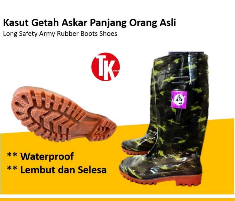 KASUT BOOT GETAH BERCORAK ASKAR - TikTok Shop Malaysia