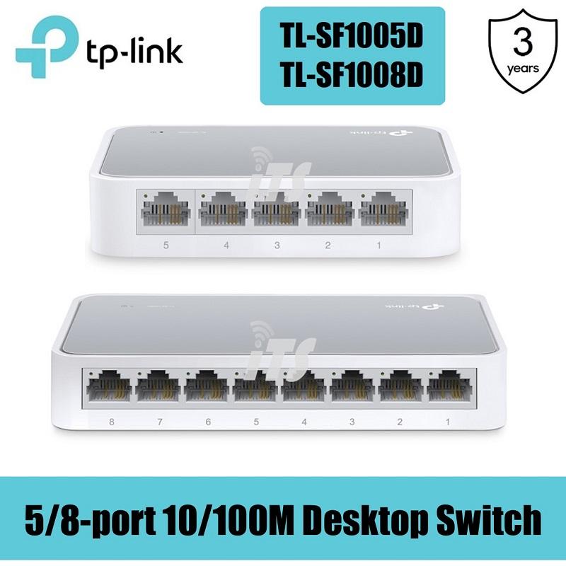 TP-Link 5/8-Port 10/100Mbps Desktop Switch (TL-SF1005D / TL-SF1008D ...