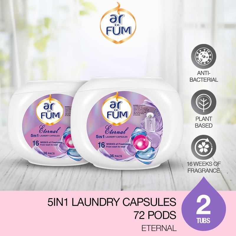 ar FÜM Laundry Capsules 36 Pods x 2 Tubs - TikTok Shop Singapore