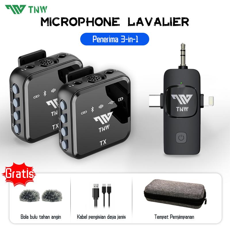 TNW N13 Wireless Lavalier Microphone 2 In 1 Microphone Wireless ...