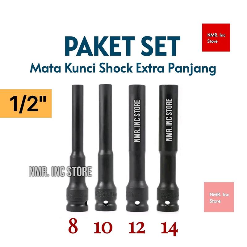 Paket Set Mata Kunci Shock Extra Panjang Impact 8, 10, 12, 1 - Shop ...