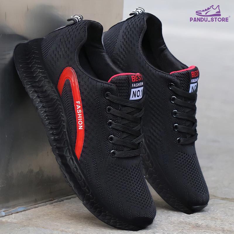 Sepatu Sneakers Pria Model Fashion Sport Fashion C Hitam Merah - Shop ...