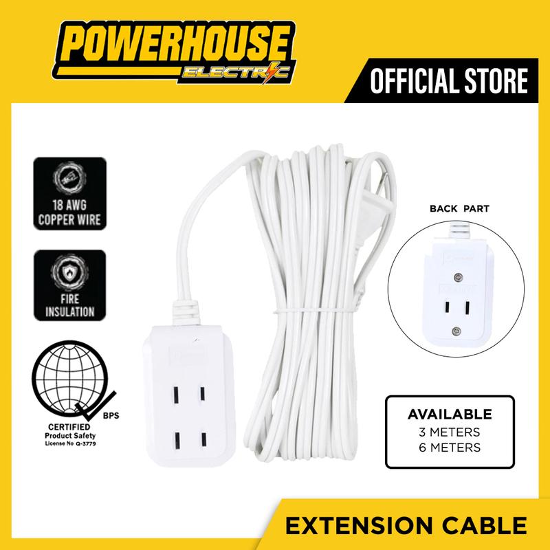 Powerhouse 3-Gang Portable Outlet Electric Extension Cord Rated - TikTok Shop Philippines