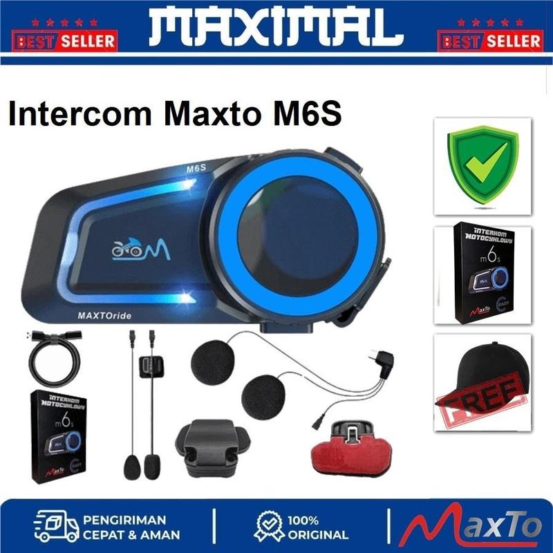 Maxto M6S Intercom 8 Riders IP67 Music Sharing Chipset Qualcomm - Shop ...