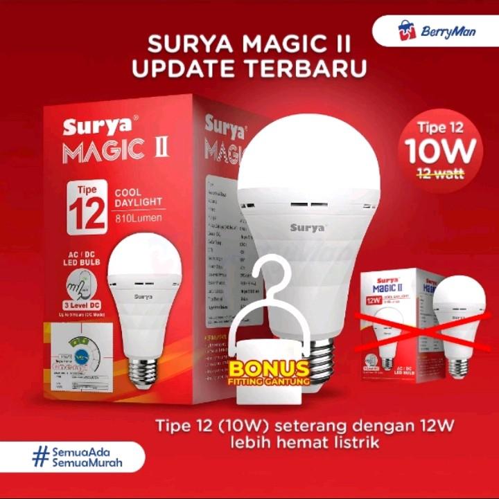 LAMPU LED EMERGENCY SURYA MAGIC 12W / LAMPU DARURAT AC/DC - Shop | Tokopedia