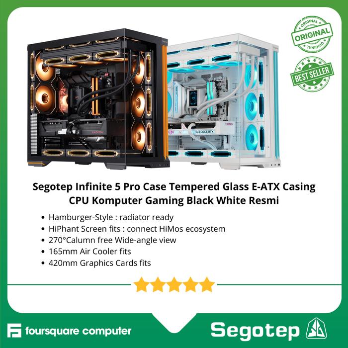 Jual Segotep Infinite 5 Pro Case Tempered Glass E-ATX Casing CPU ...