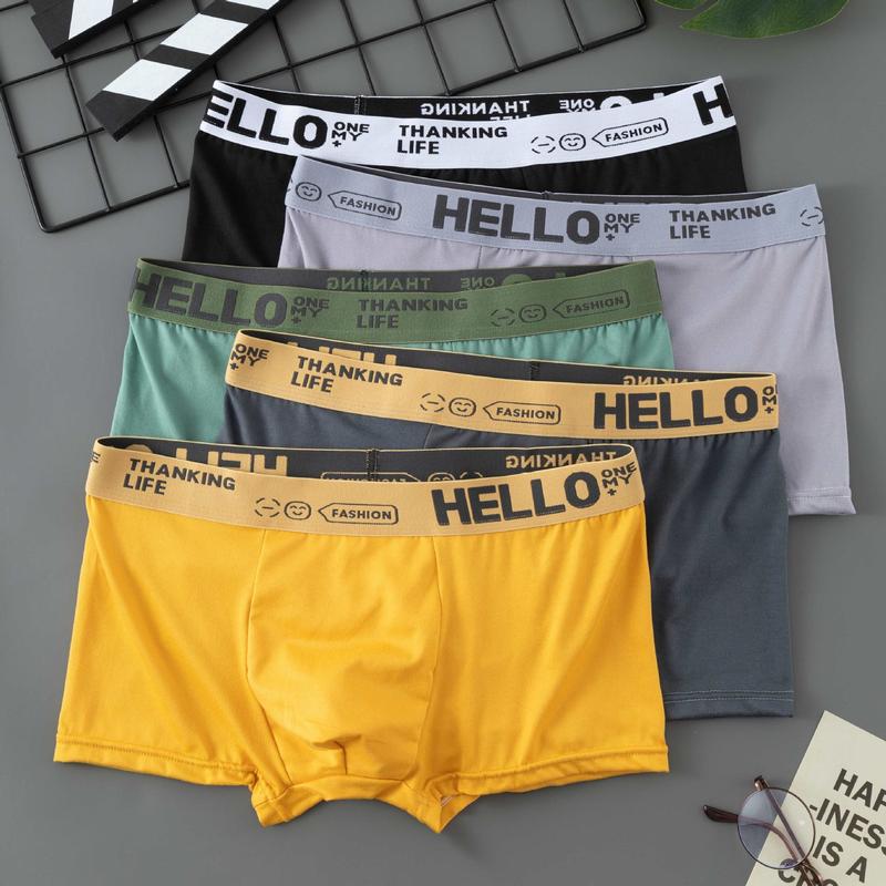 Seluar Boxer Lelaki, Set 5 pcs, Seluar Dalam Lelaki, Sesuai untuk ...