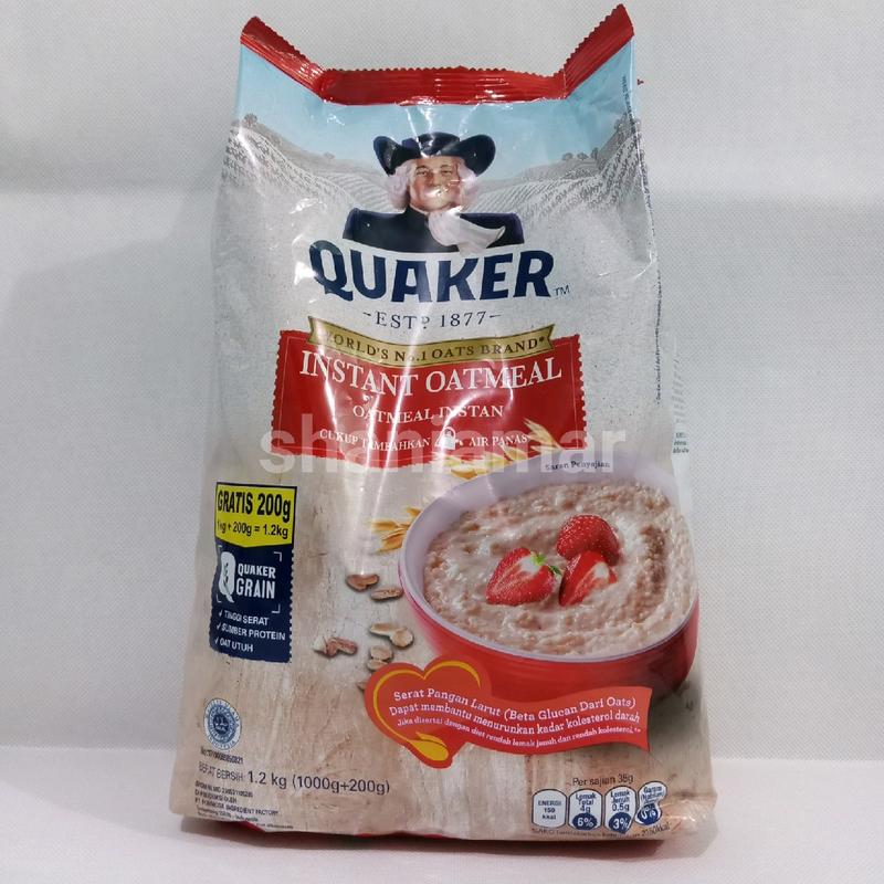 QUAKER INSTANT OATMEAL 1.2 KG 1200 GR - Shop | Tokopedia