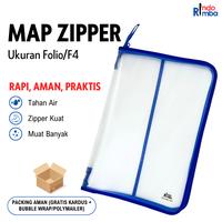 Jual Map Zipper/Zipper Bag Ukuran Folio (F4) Bahan Tebal, Tahan Air ...
