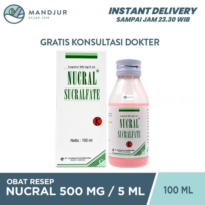 HERBAL NUCRAL SUSPENSI 500 MG/ 5 ML 100 ML / SUCRALFATE / TUKAK LAMBUNG ...