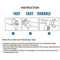 Jual Tape Water Activated 5cm x 3.6mtr & 10cm x 3.6mtr Pipe Repair Kit ...