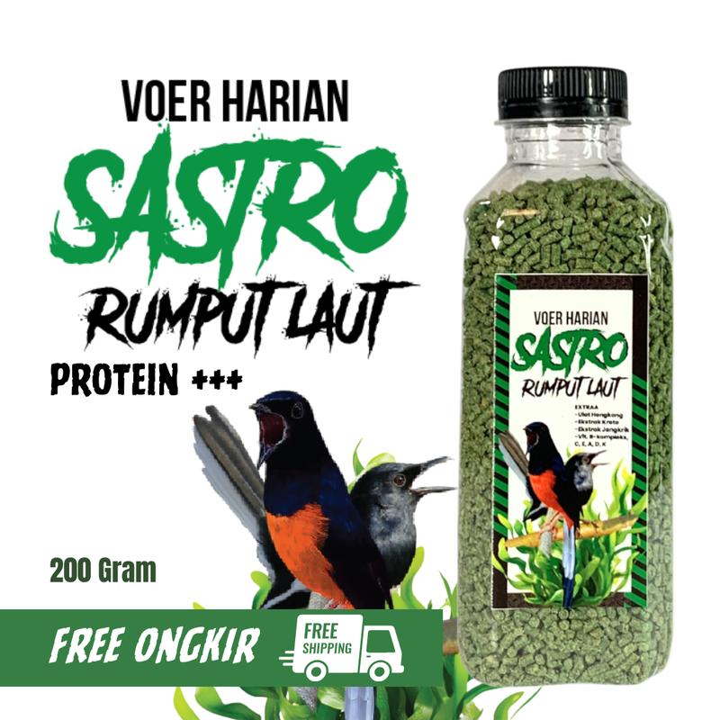 Voer Sastro - Voer Harian Rumput Laut 200G voer tinggi protein - Shop ...