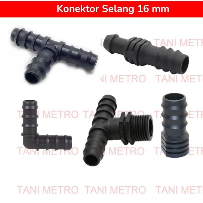 Jual Konektor Tee Elbow Lurus Offtake End Plug Cap Male Reducer Selang ...