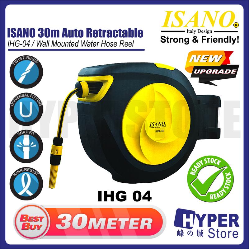 ISANO 30m Automatic Retractable Hose Reel / Auto Rewind Wall - TikTok ...