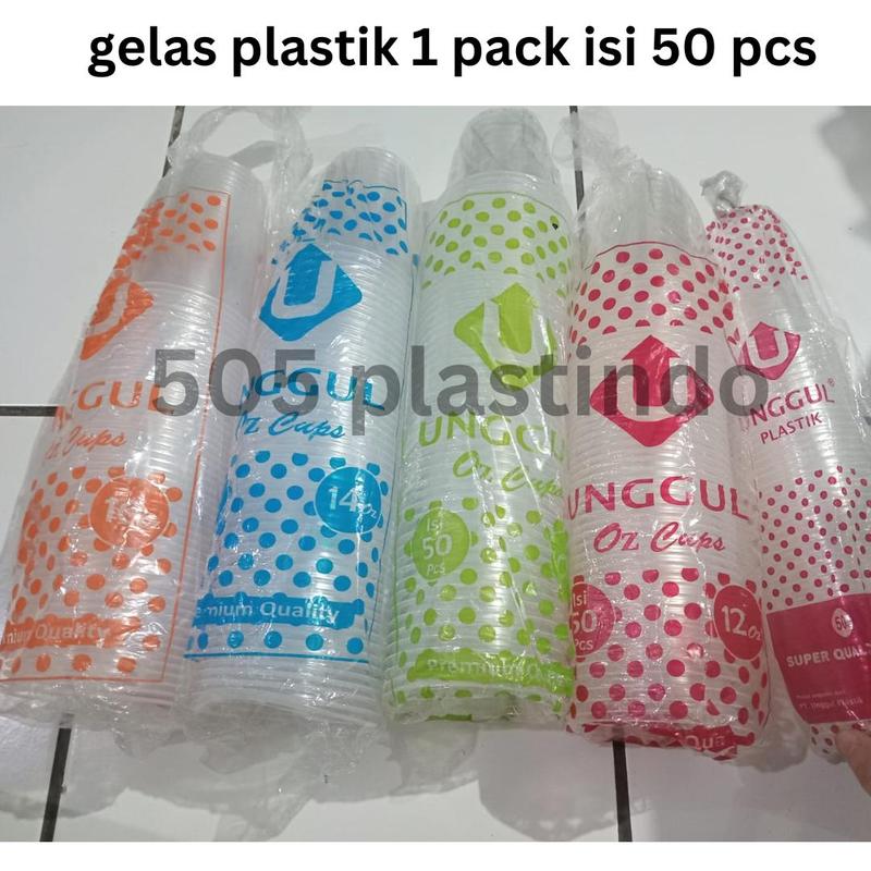unggul plastik gelas cup 220 ml DATAR TERLARIS termurah - Shop | Tokopedia