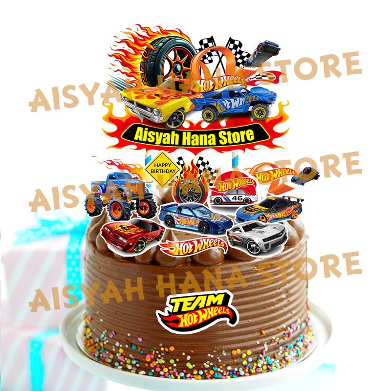 HOT WHEELS Cake & Cupcake Topper Decoration Birthday Party ll - TikTok ...