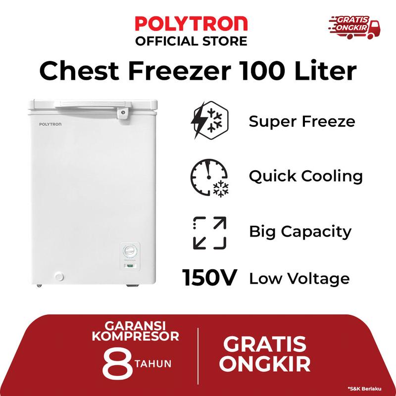 POLYTRON Chest Freezer 100 Liter PCF 118 - Shop | Tokopedia