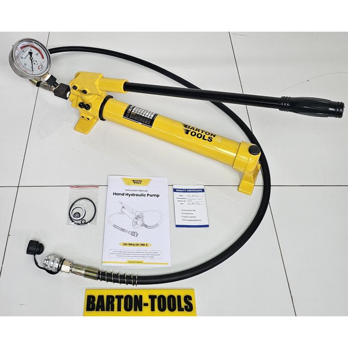 Jual 900ml Single Acting Hand Hydraulic Pump Pressure Gauge CP-700-2 ...