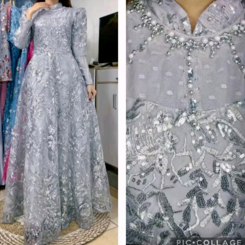 Dress mewah gaun cantik dinner kondangan material tile bordi - TikTok ...