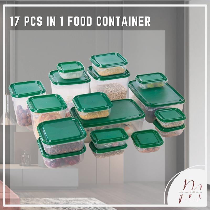17 Pcs in 1 Food Container Food Storage with Lid Storage Box - TikTok ...