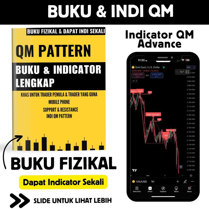 BUKU QM & INDI QM - Indicator Boleh Pasang Di Phone - TikTok Shop Malaysia