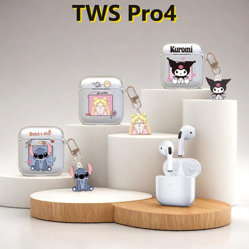 TWS Pro4 Headphones Bluetooth 5.0 Earphones With Mic Touch Control ...