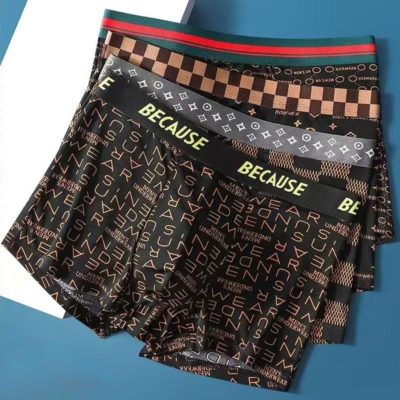 【4pcs】Men's Boxer Briefs Dark Stylish Moisture Wicking Cotto - TikTok ...